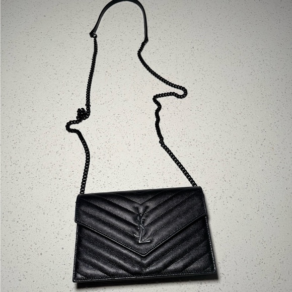 Yves Saint Laurent | Bags | Ysl Small Wallet On Chain Pristine ...